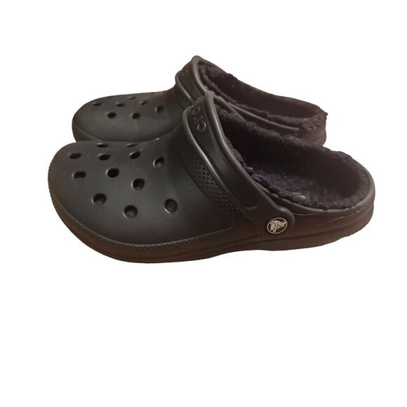 CROCS | Shoes | Crocs Womens Size 8 Fur Lined Croc Comfort Black | Poshmark